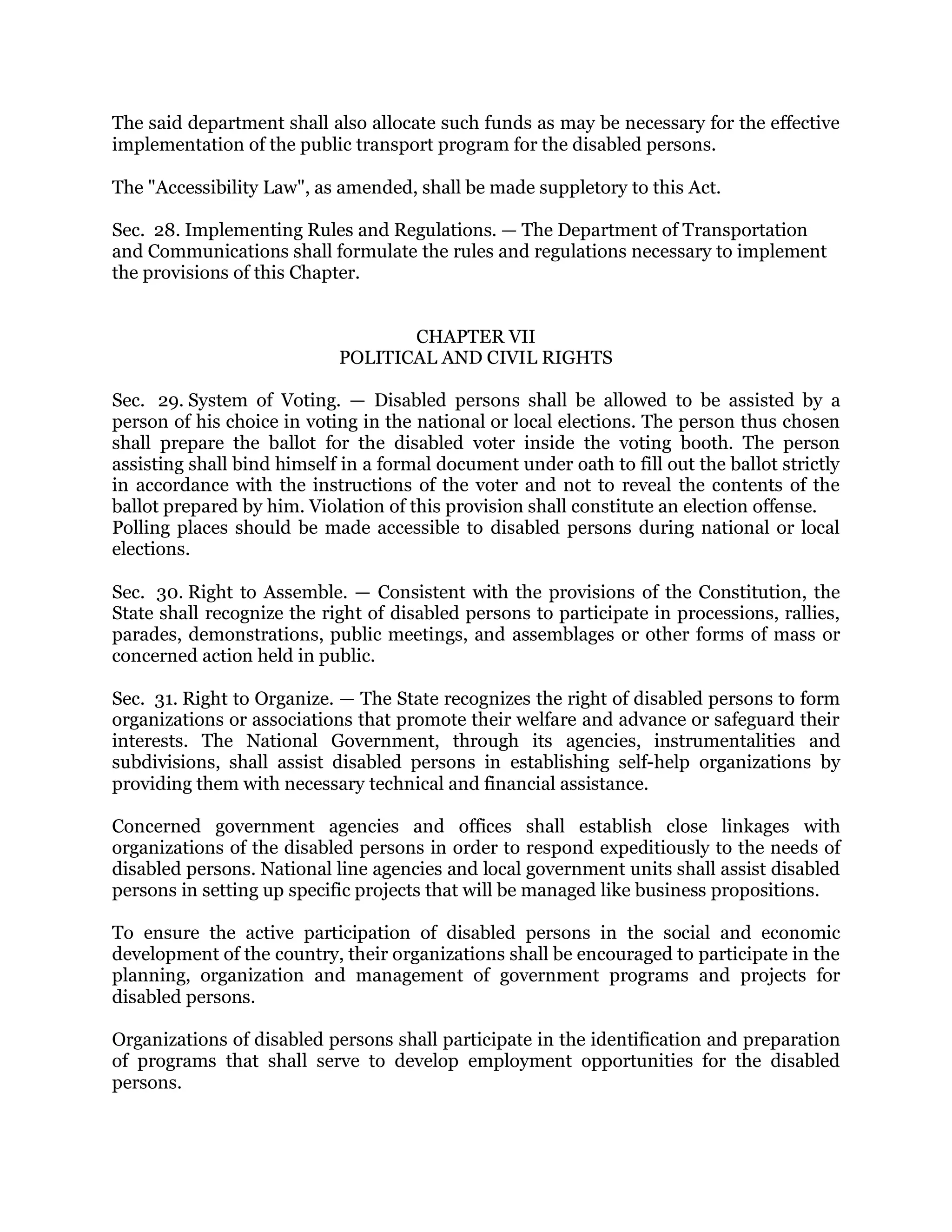 Ra 7277 magna carta for disabled persons | PDF