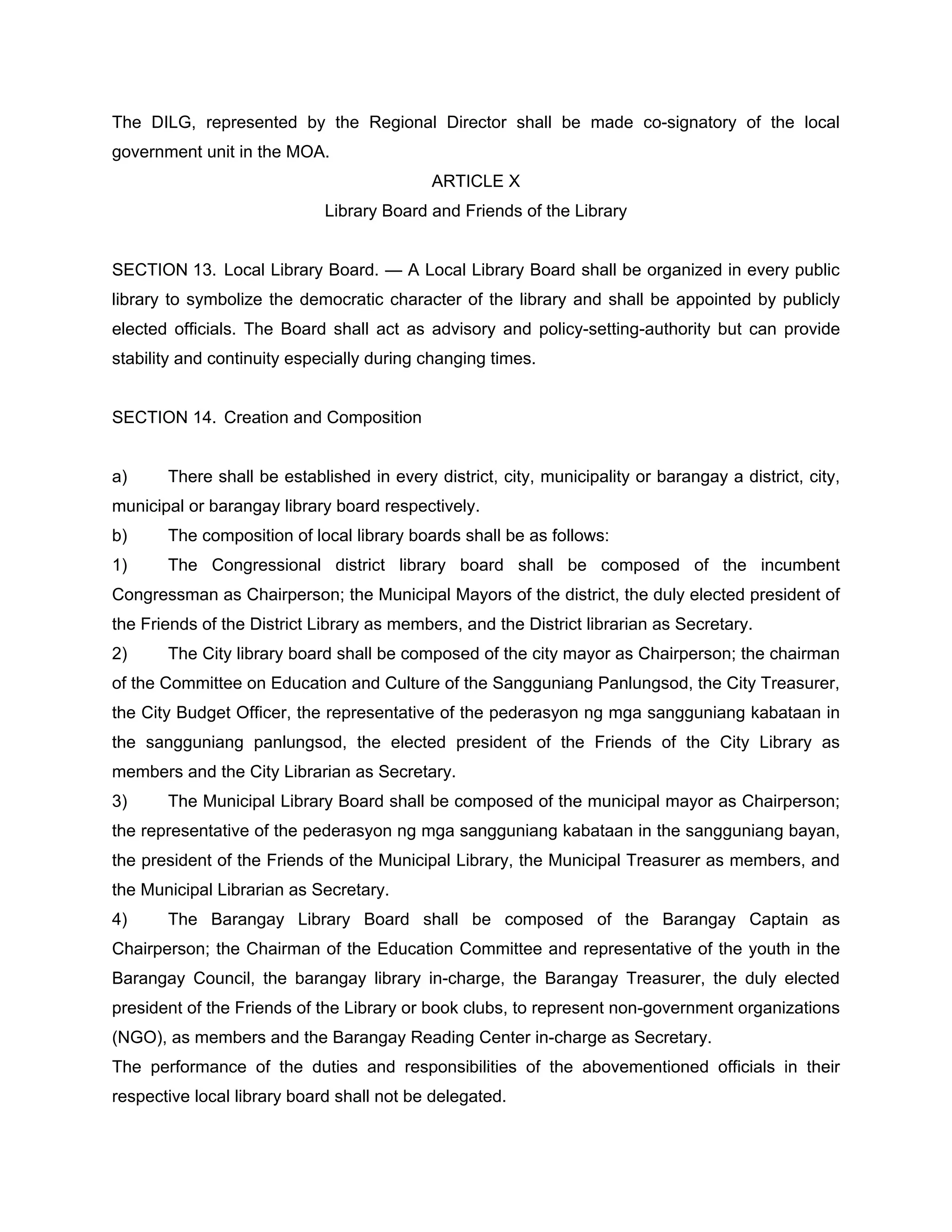 Republic Act No, 7743 and IRR: Philippine Library Law | PDF