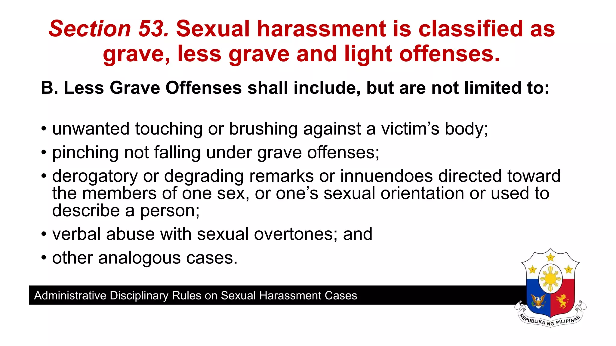 RA 7787 - "ANTI SEXUAL HARASSMENT ACT OF 1995" | PPTX
