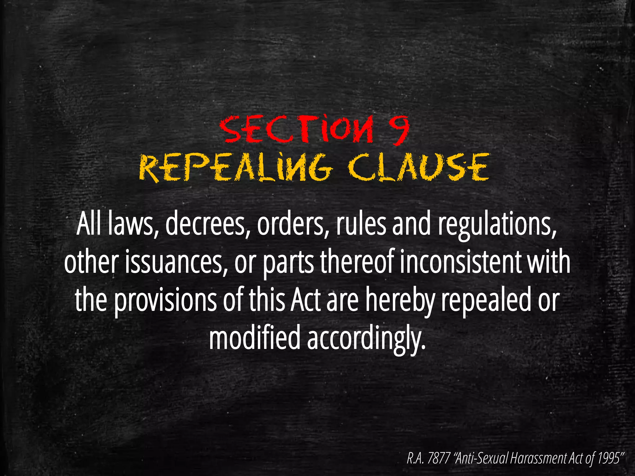 RA 7877 Sexual Harassment Act | PDF