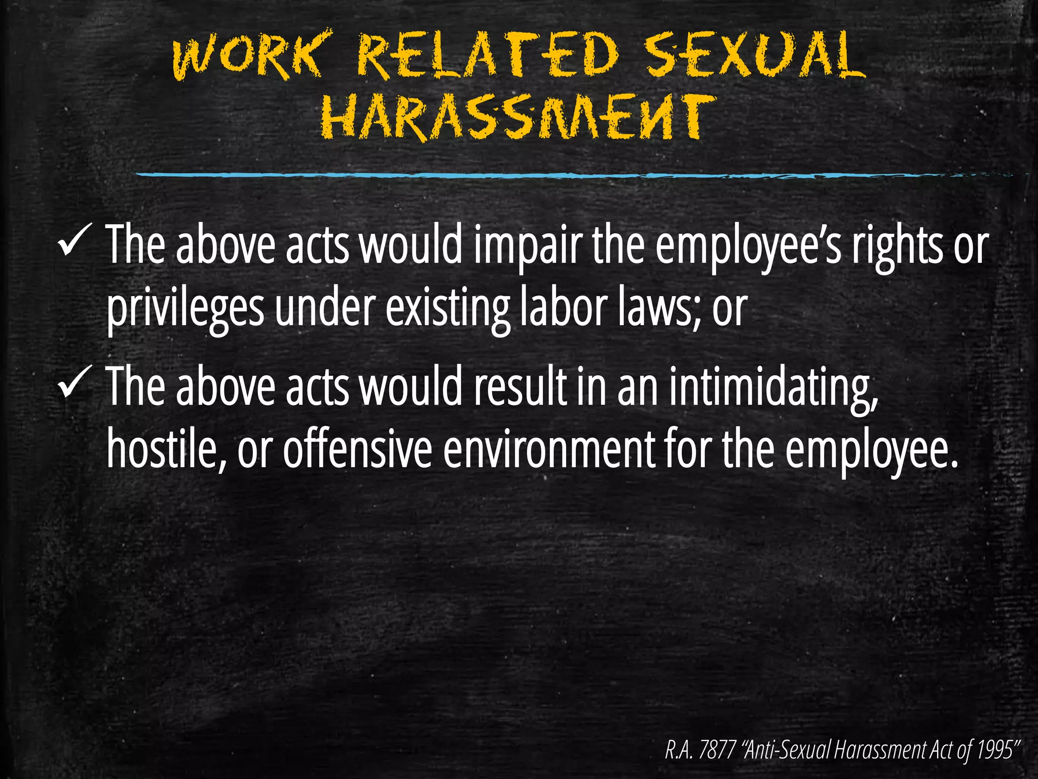 RA 7877 Sexual Harassment Act | PDF