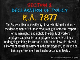 RA 7877 Sexual Harassment Act | PDF