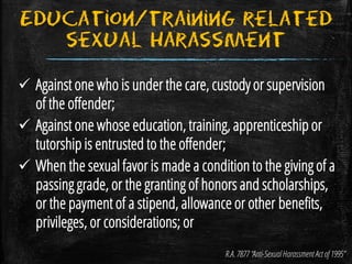 RA 7877 Sexual Harassment Act | PDF