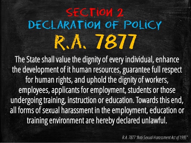 RA 7877 Sexual Harassment Act