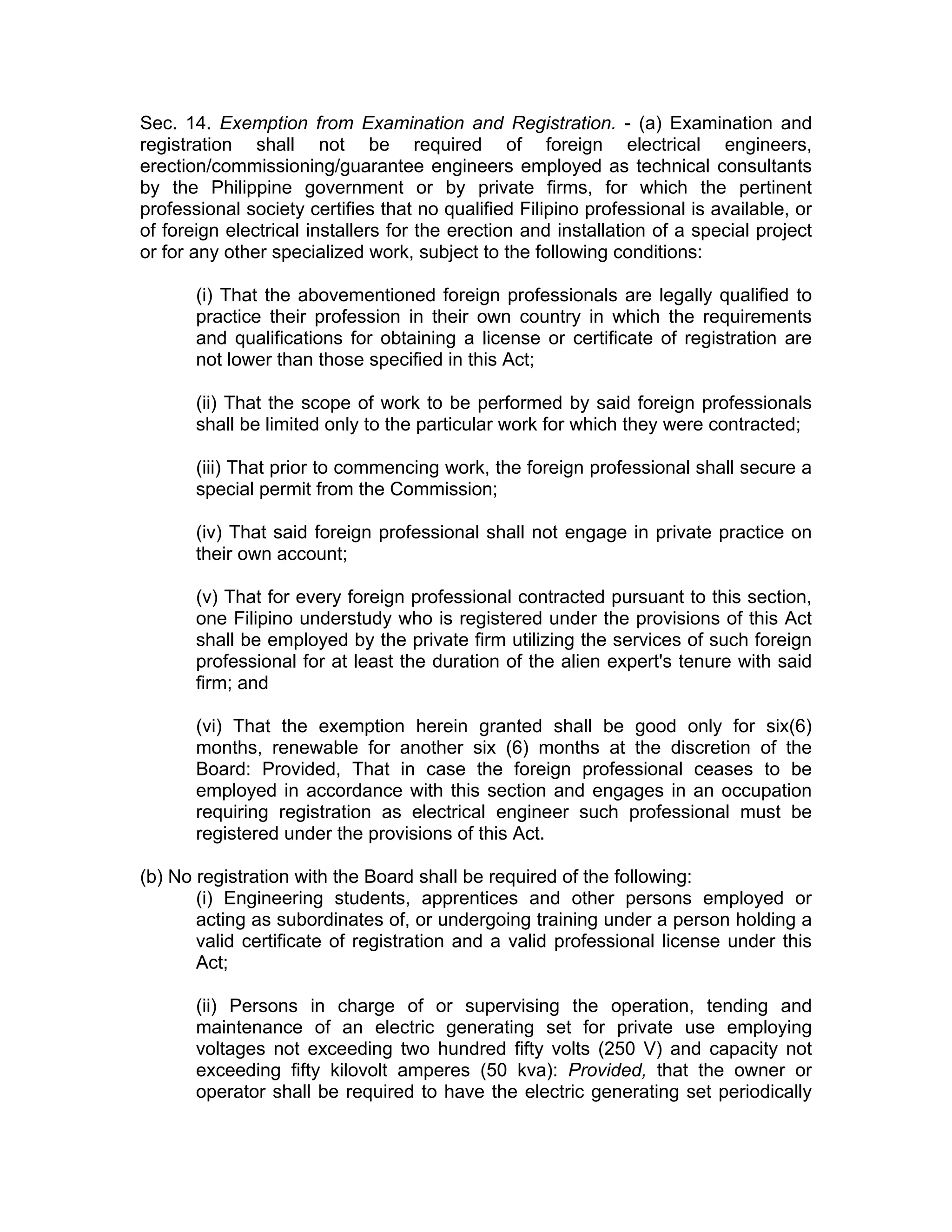 Ra7920 new electrical eng'g law amended | PDF