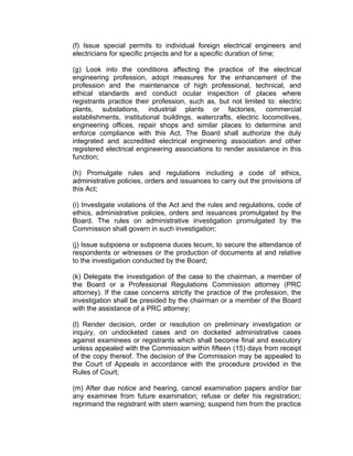 Ra7920 new electrical eng'g law amended | PDF