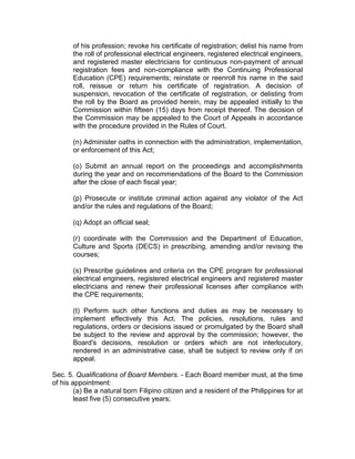 Ra7920 new electrical eng'g law amended | PDF