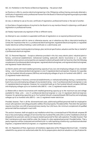 Ra 7920 the new electrical engineering law | DOCX