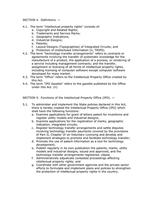 Ra 8293 ip code of the philippines | PDF