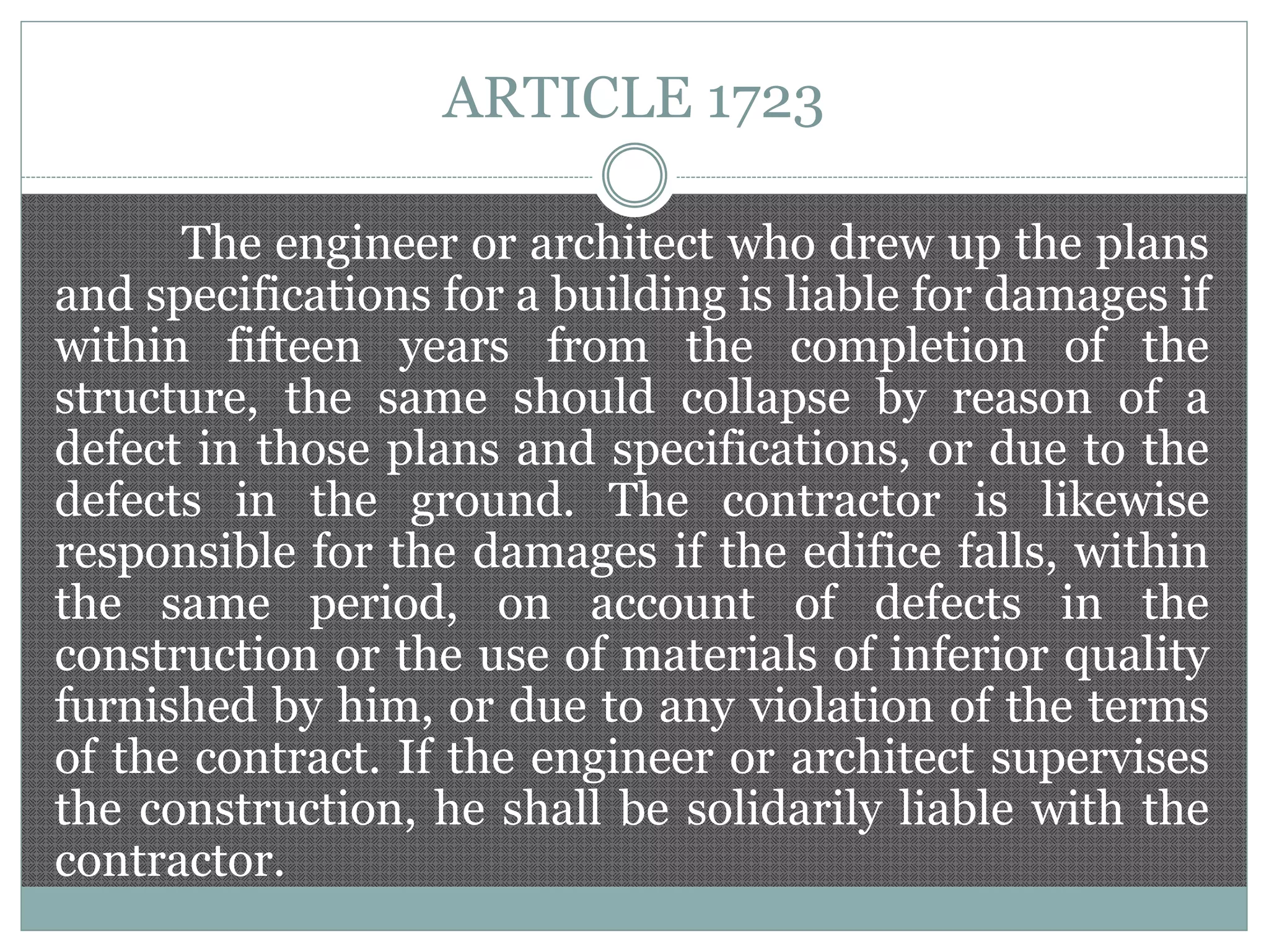 R.A. 386 (Civil Code of the Philippines - Artcile 1723) | PPTX