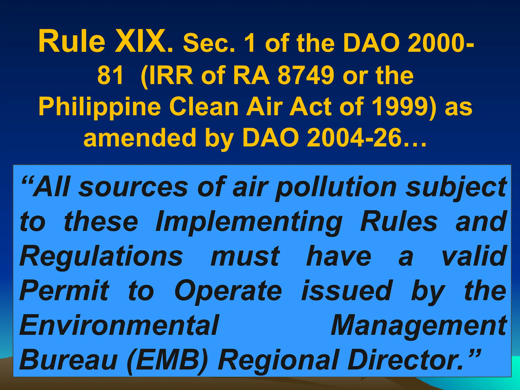 RA 8749 The Philippine Clean Air Act.ppt
