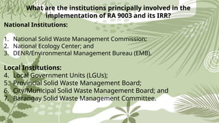 Republic Act 9003( Environmental Science)pptx. | PPTX