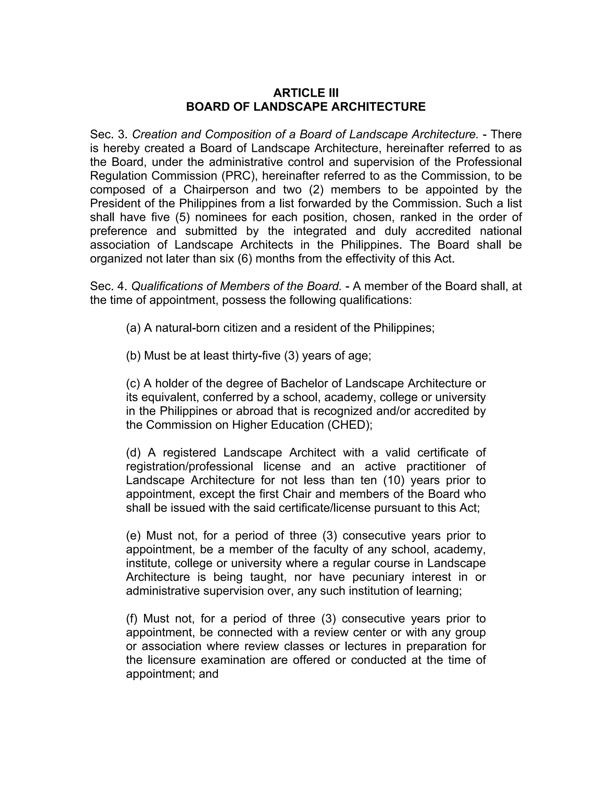 Ra 9053 landscape architecture law | PDF