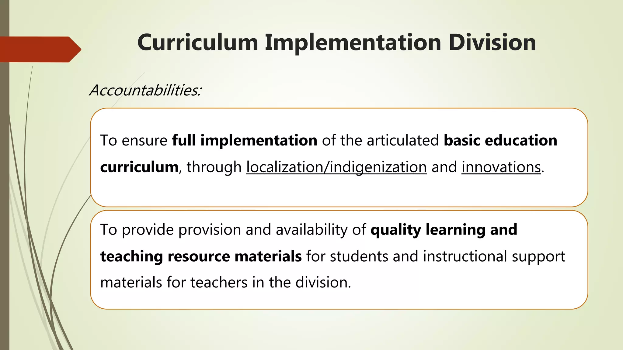Basic Education System: DepEd Organizational Structure | PPTX