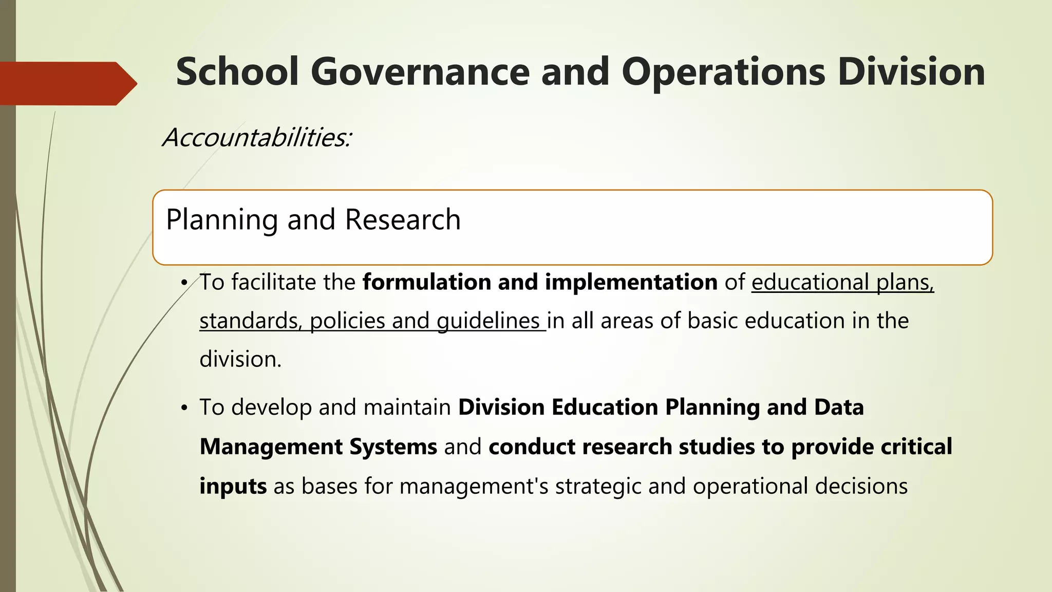 Basic Education System: DepEd Organizational Structure | PPTX