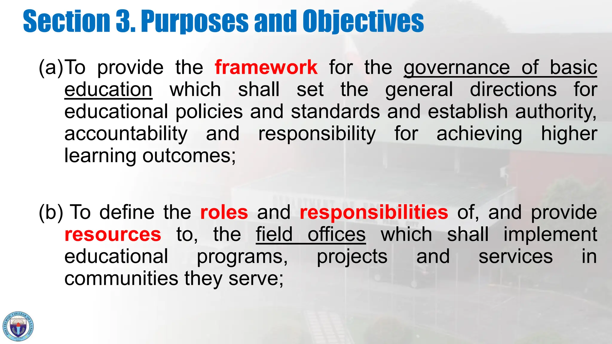 RA 9155 or Governance of Basic Education Act of 2001 | PDF