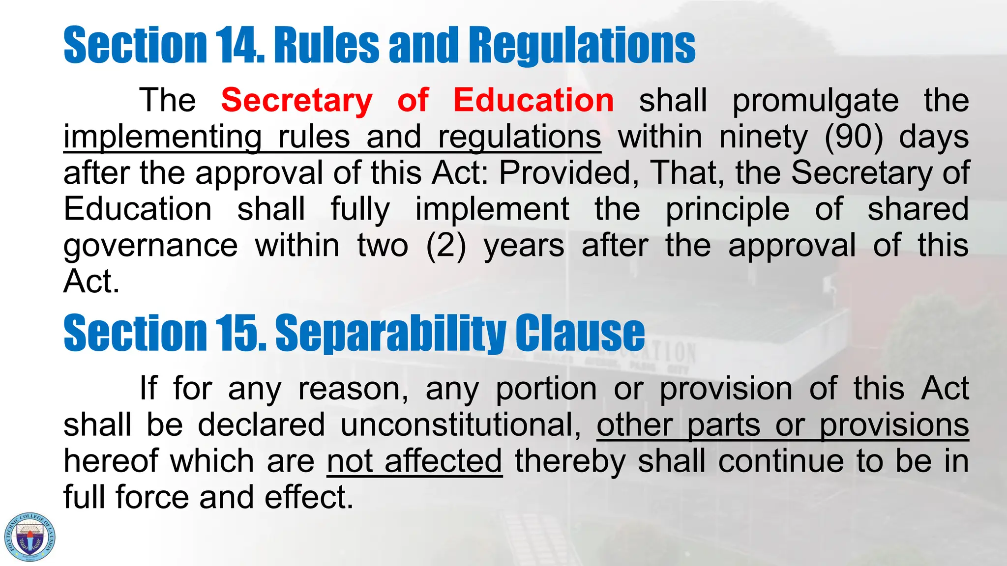 RA 9155 or Governance of Basic Education Act of 2001 | PDF
