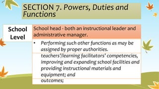 Ra9155: Governance of Basic Education Act of 2001 | PPTX