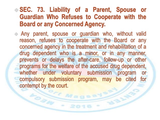 RA 9165.ppt | Illegal Drugs, Tobacco, eCigarettes, Vaping, Alcohol ...