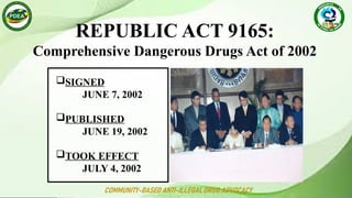 REPUBLIC ACT 9165 COMPREHENSIVE DANGEROUS DRUGS ACT | PPTX
