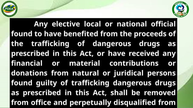 REPUBLIC ACT 9165 COMPREHENSIVE DANGEROUS DRUGS ACT | PPTX
