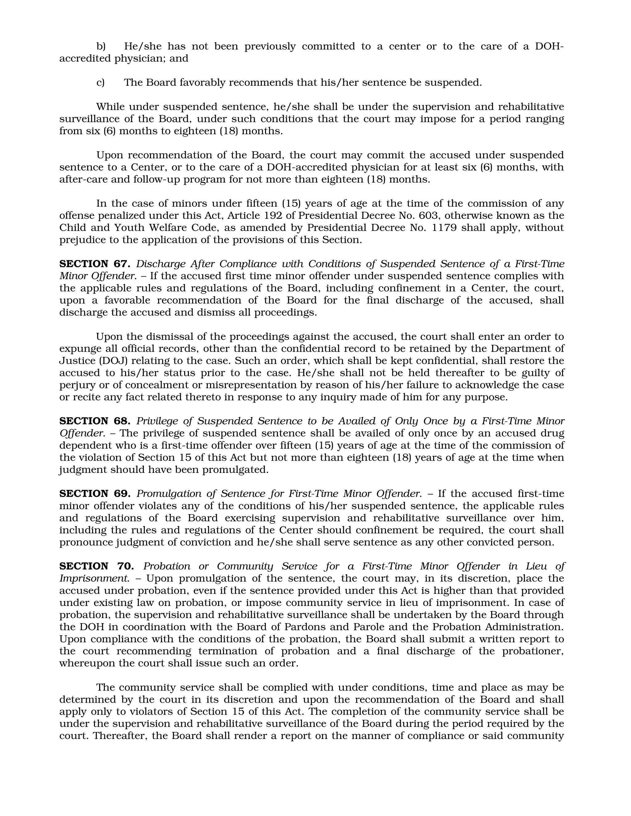 Ra 9165 comprehensive dangerous drugs act | PDF