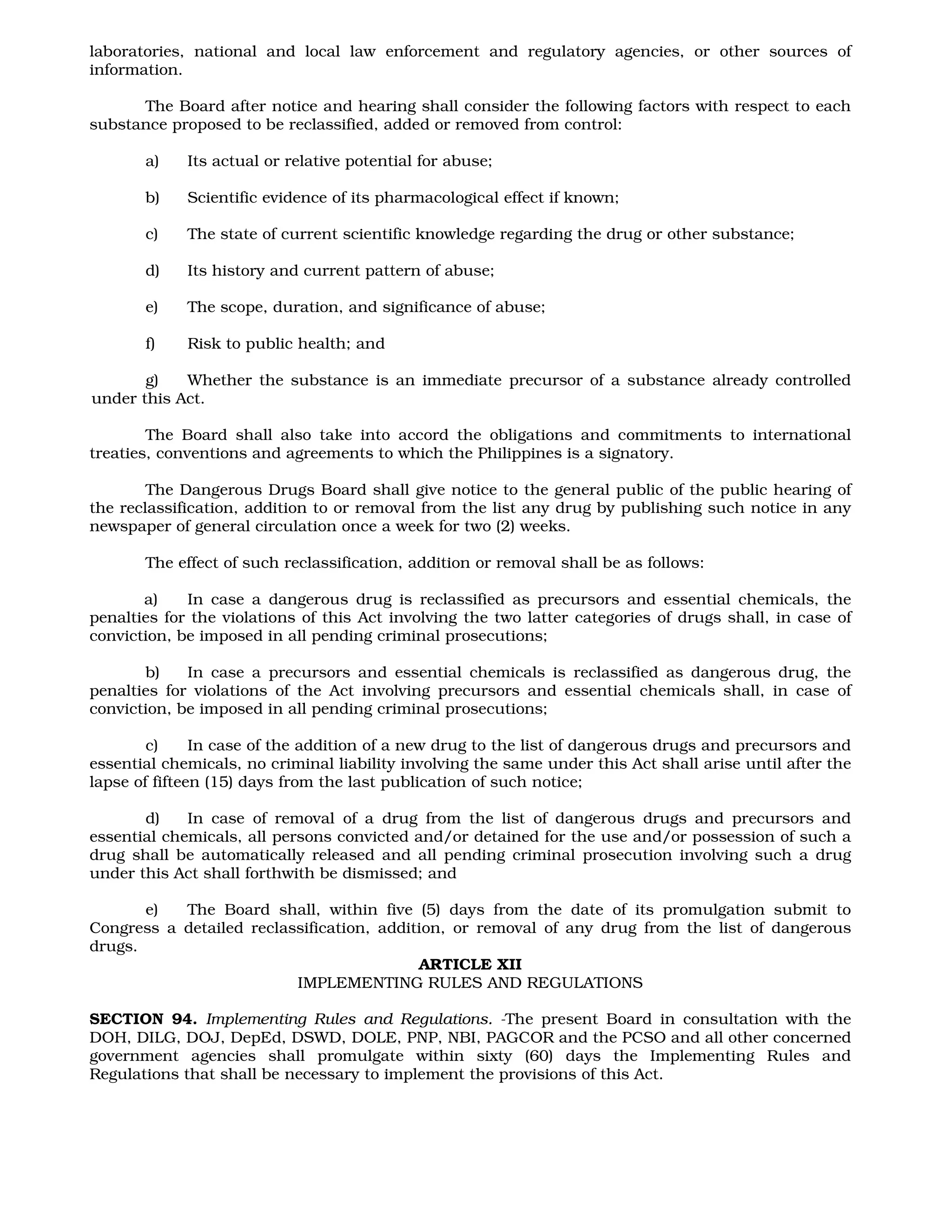Ra 9165 comprehensive dangerous drugs act | PDF