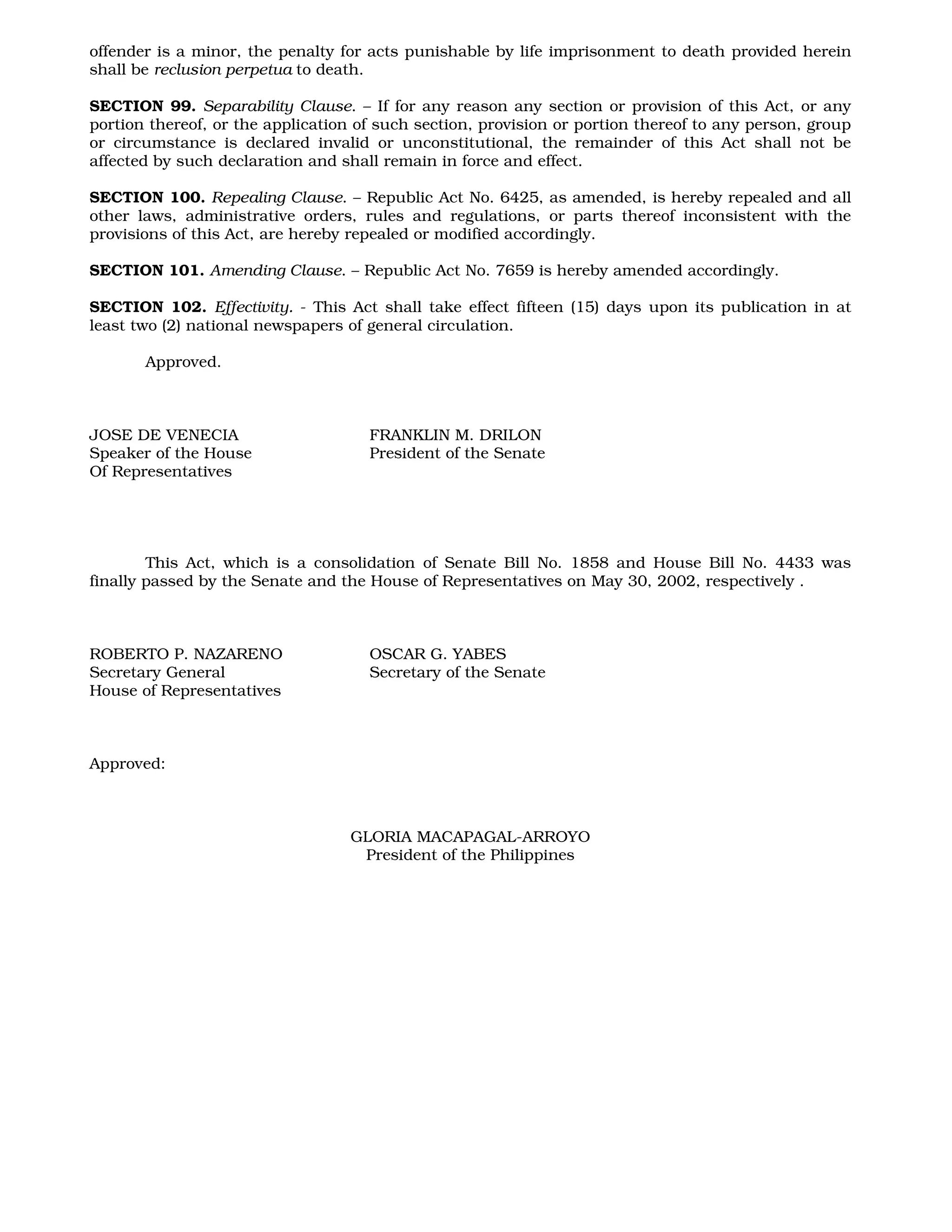 Ra 9165 comprehensive dangerous drugs act | PDF