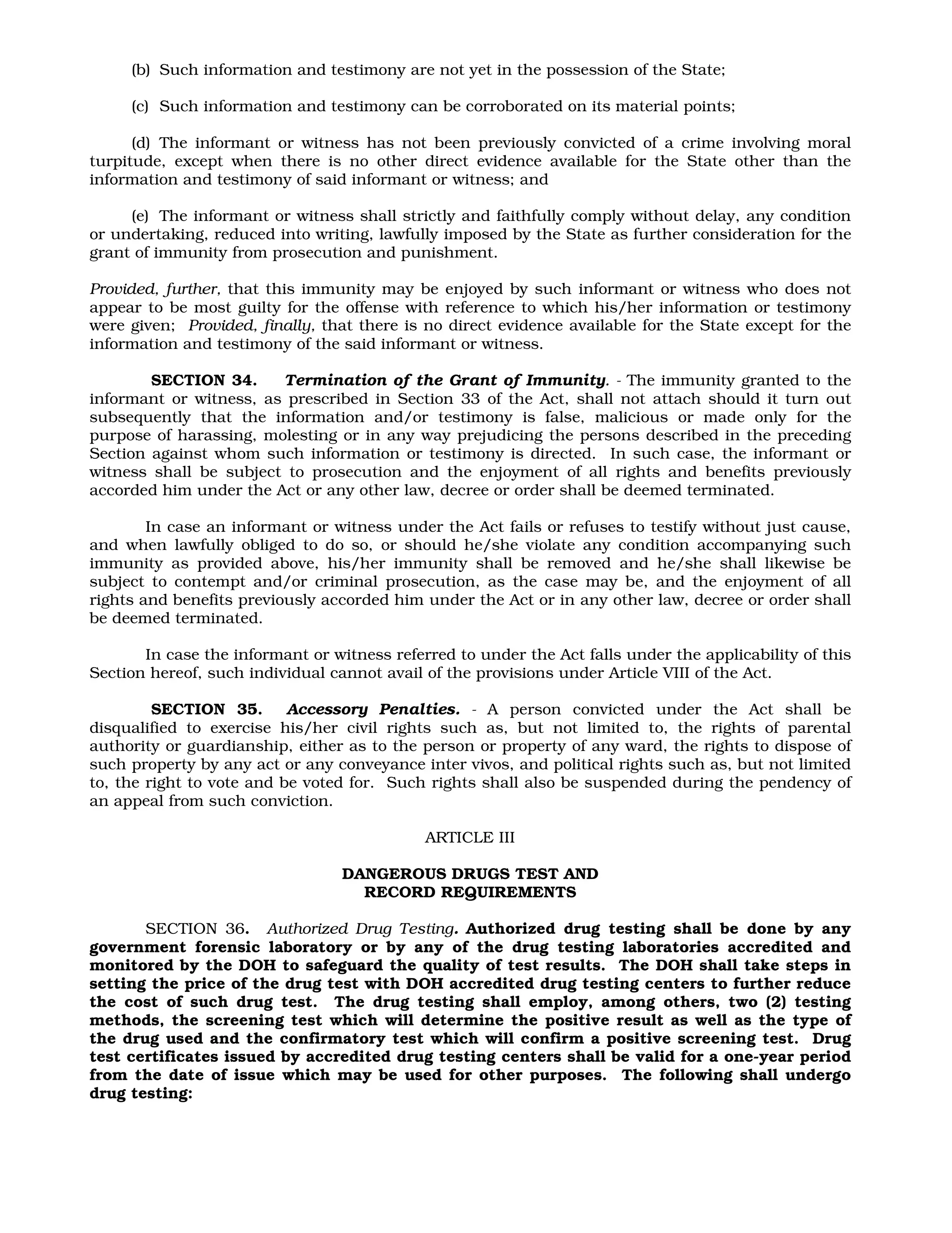 Ra 9165 comprehensive dangerous drugs act | PDF