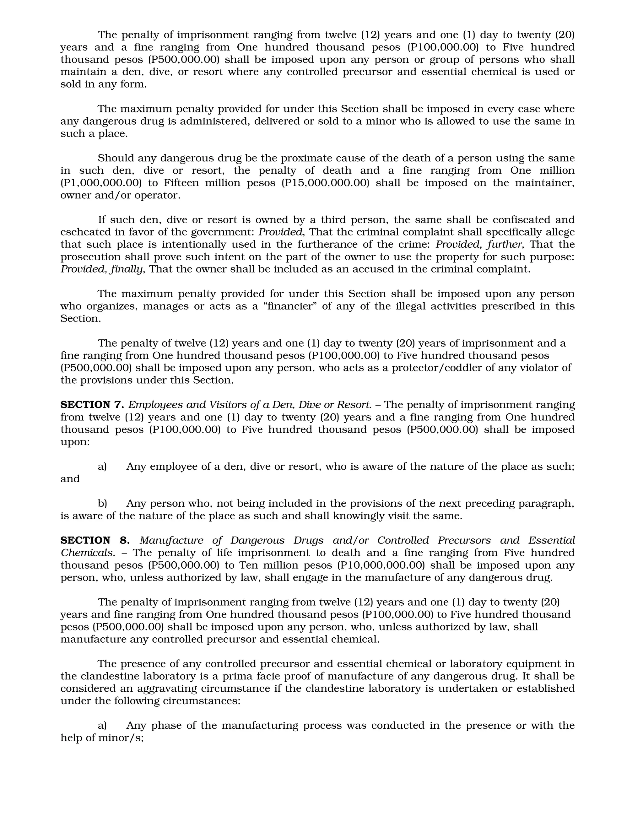 Ra 9165 comprehensive dangerous drugs act | PDF