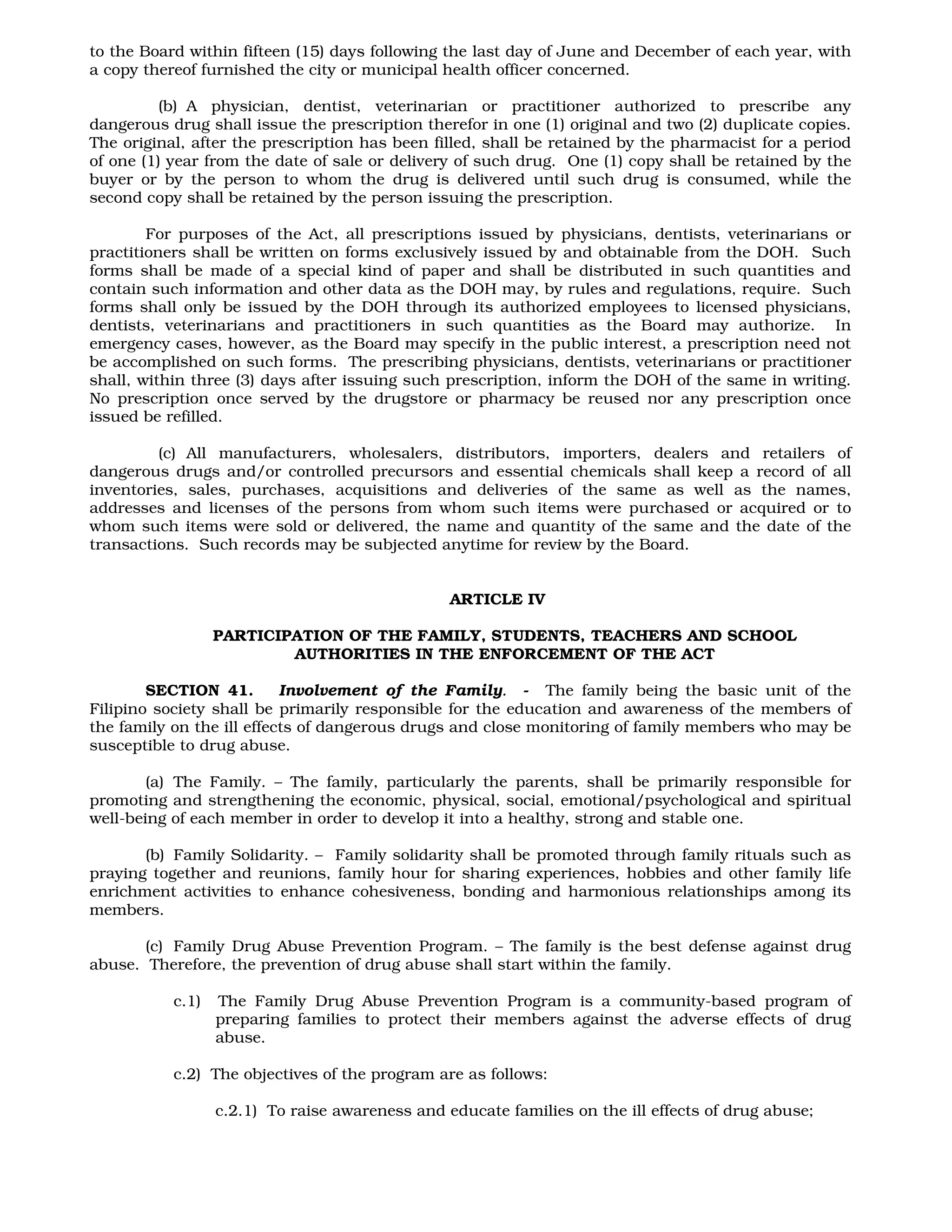 Ra 9165 comprehensive dangerous drugs act | PDF