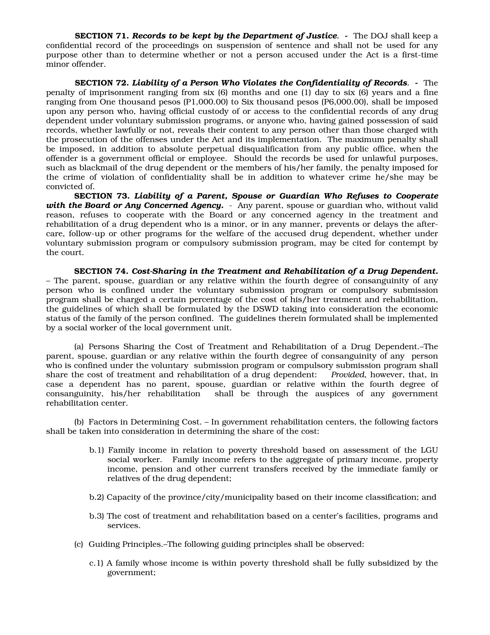 Ra 9165 comprehensive dangerous drugs act | PDF
