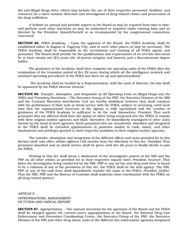 Ra 9165 comprehensive dangerous drugs act | PDF