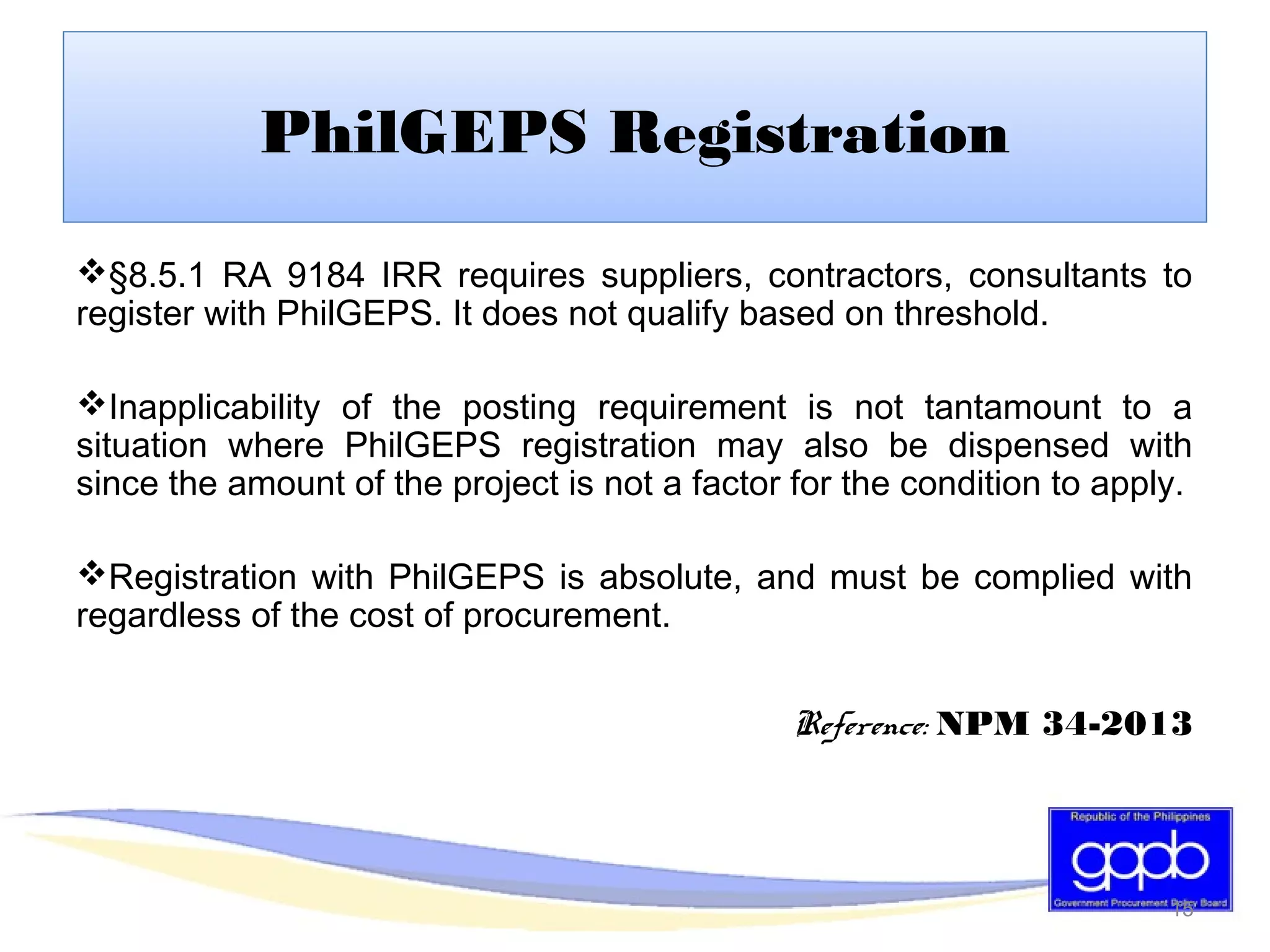 General Provisions of RA 9184 | PPT