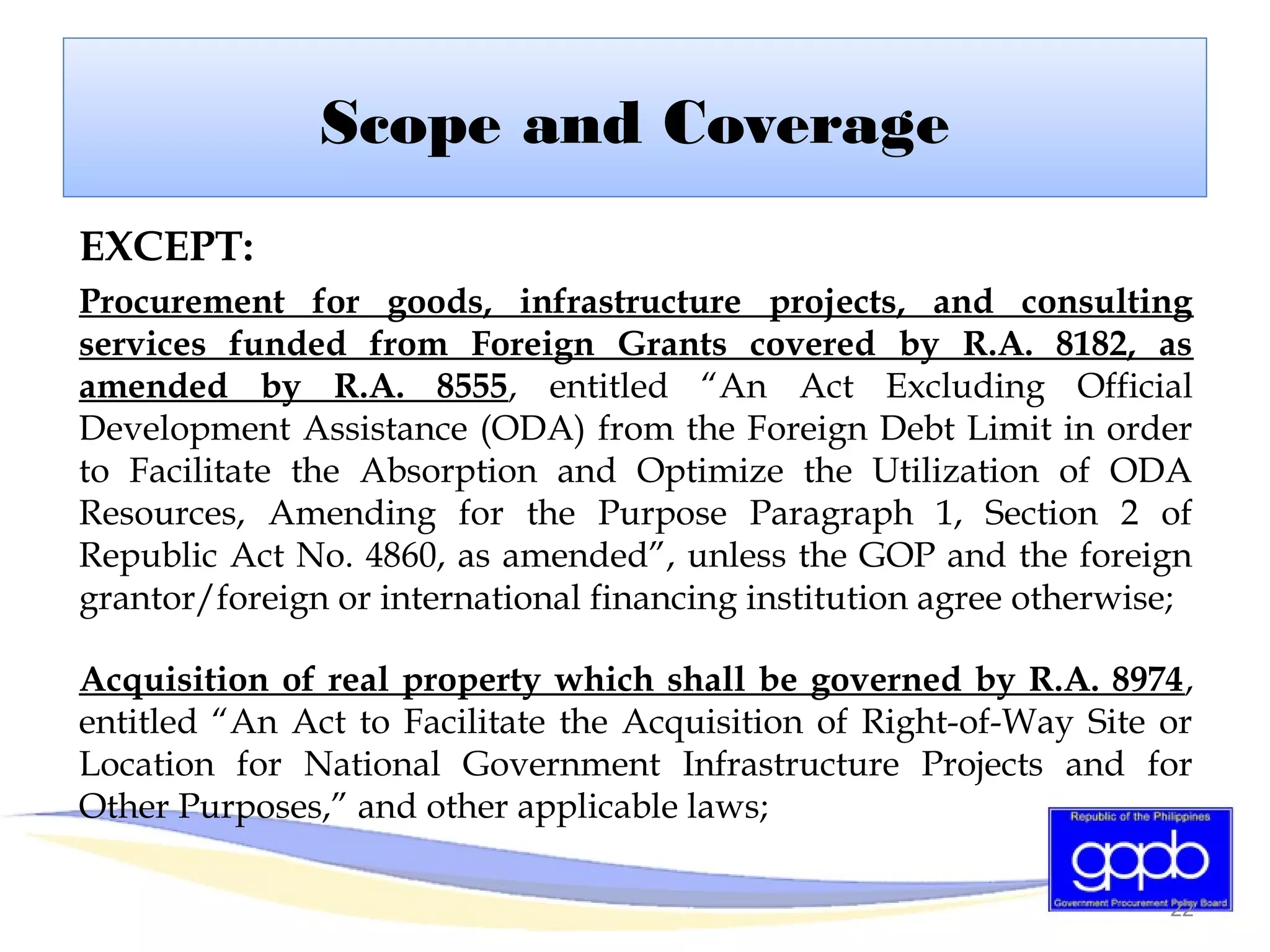 General Provisions of RA 9184 | PPT