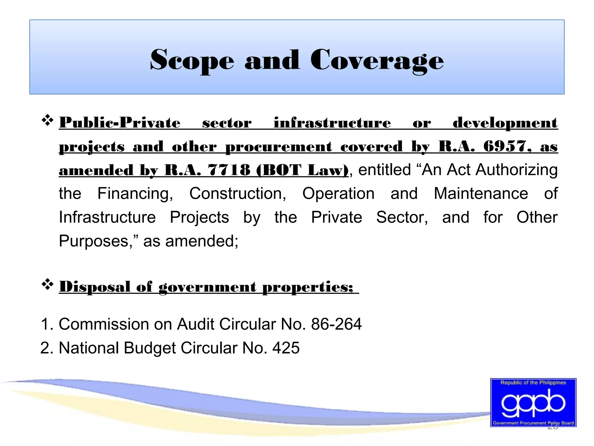 General Provisions of RA 9184 | PPT