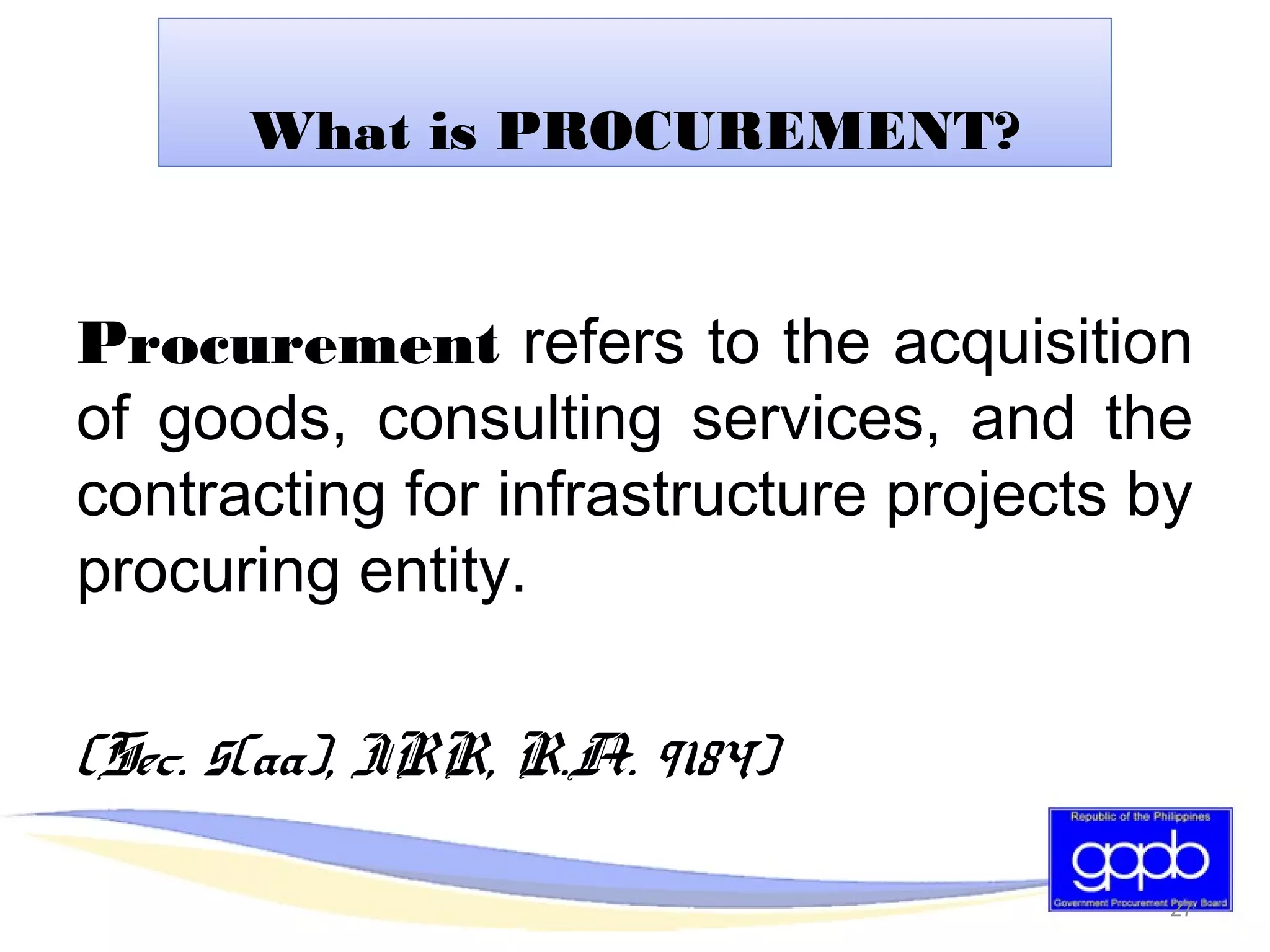 General Provisions of RA 9184 | PPT
