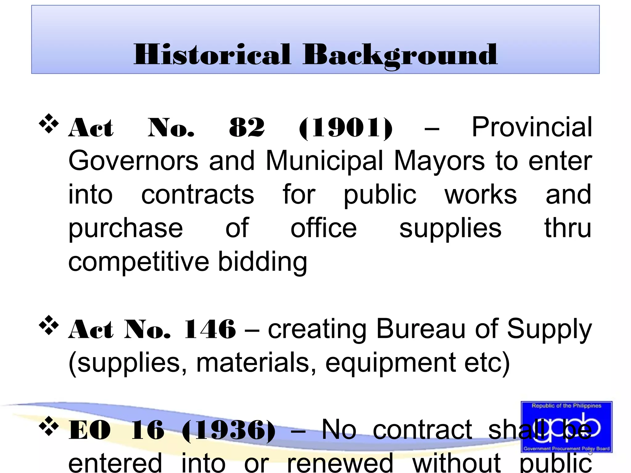 General Provisions of RA 9184 | PPT