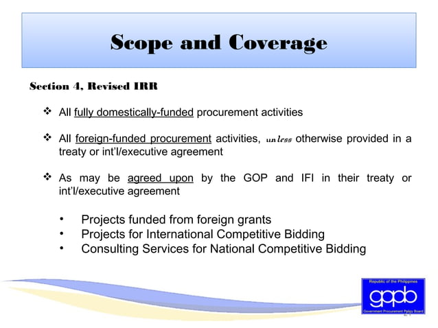 General Provisions of RA 9184 | PPT
