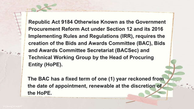 RA 9184 presentation.pptx | Business | Business and Finance