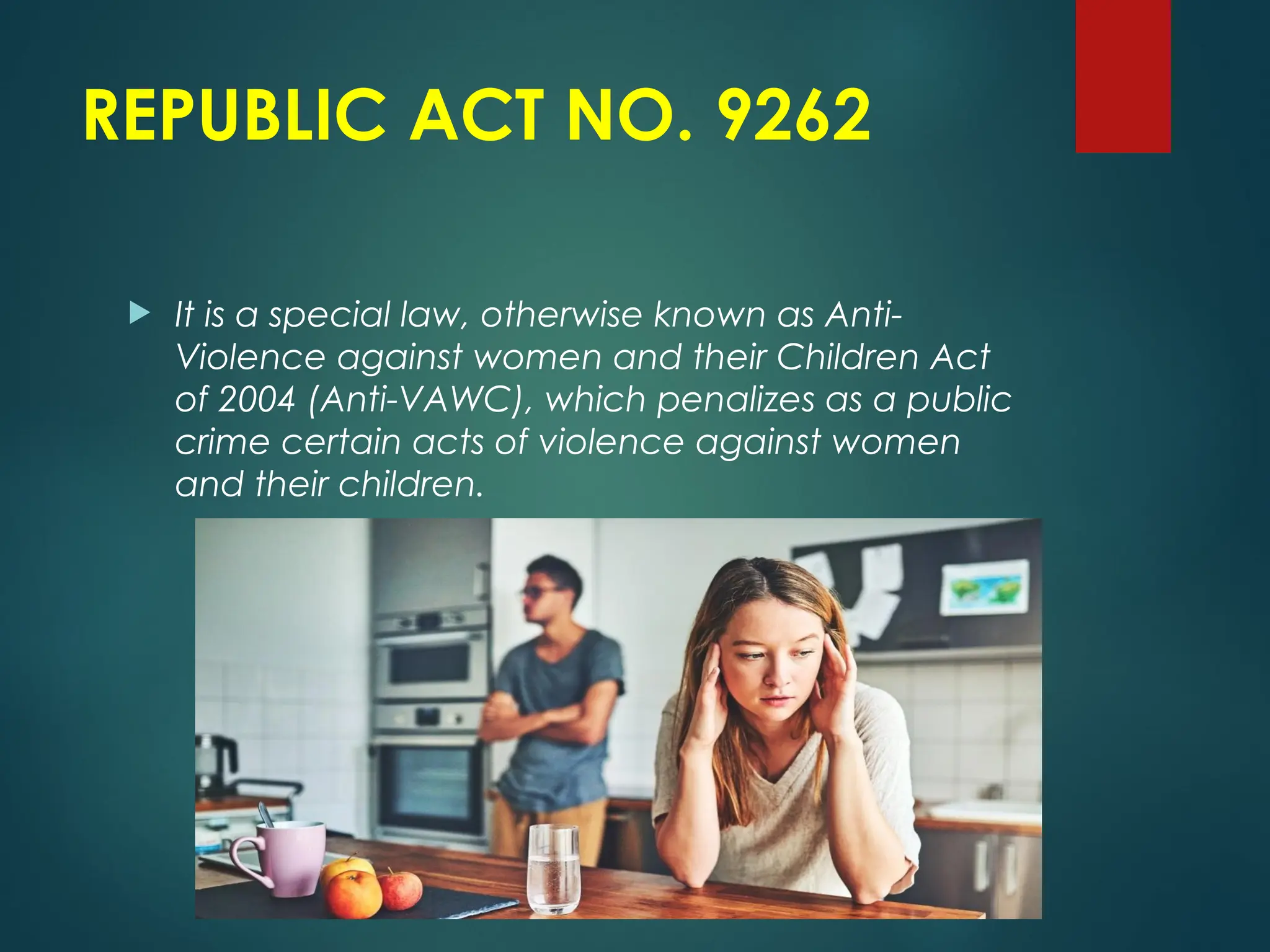 Republic Act 9262 or VAWC under the Philippines | PPT