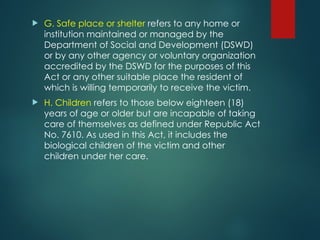 Republic Act 9262 or VAWC under the Philippines | PPT