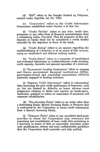 Ra 9510 credit information system | PDF