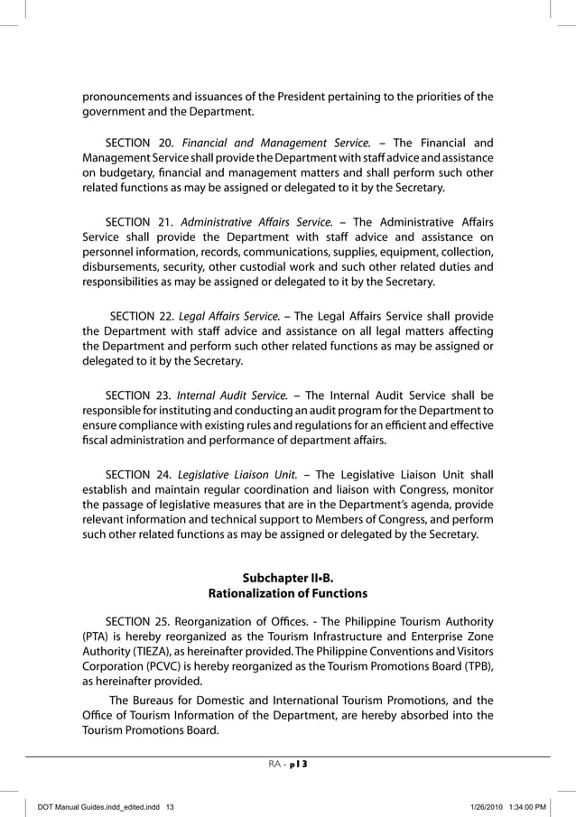 Philippine Tourism Act 2009 (RA 9593) | PDF | Travel