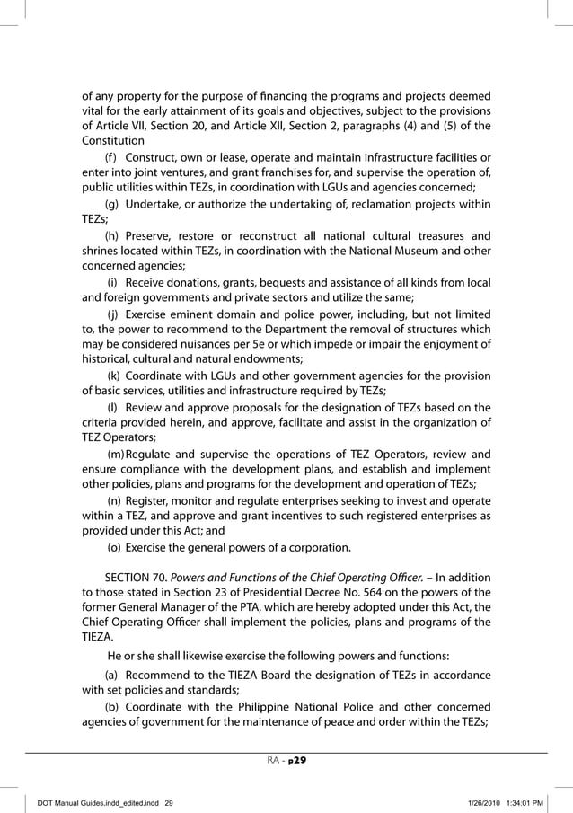 Philippine Tourism Act 2009 (RA 9593) | PDF | Travel