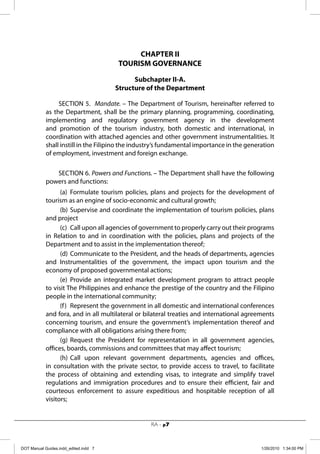 Philippine Tourism Act 2009 (RA 9593) | PDF
