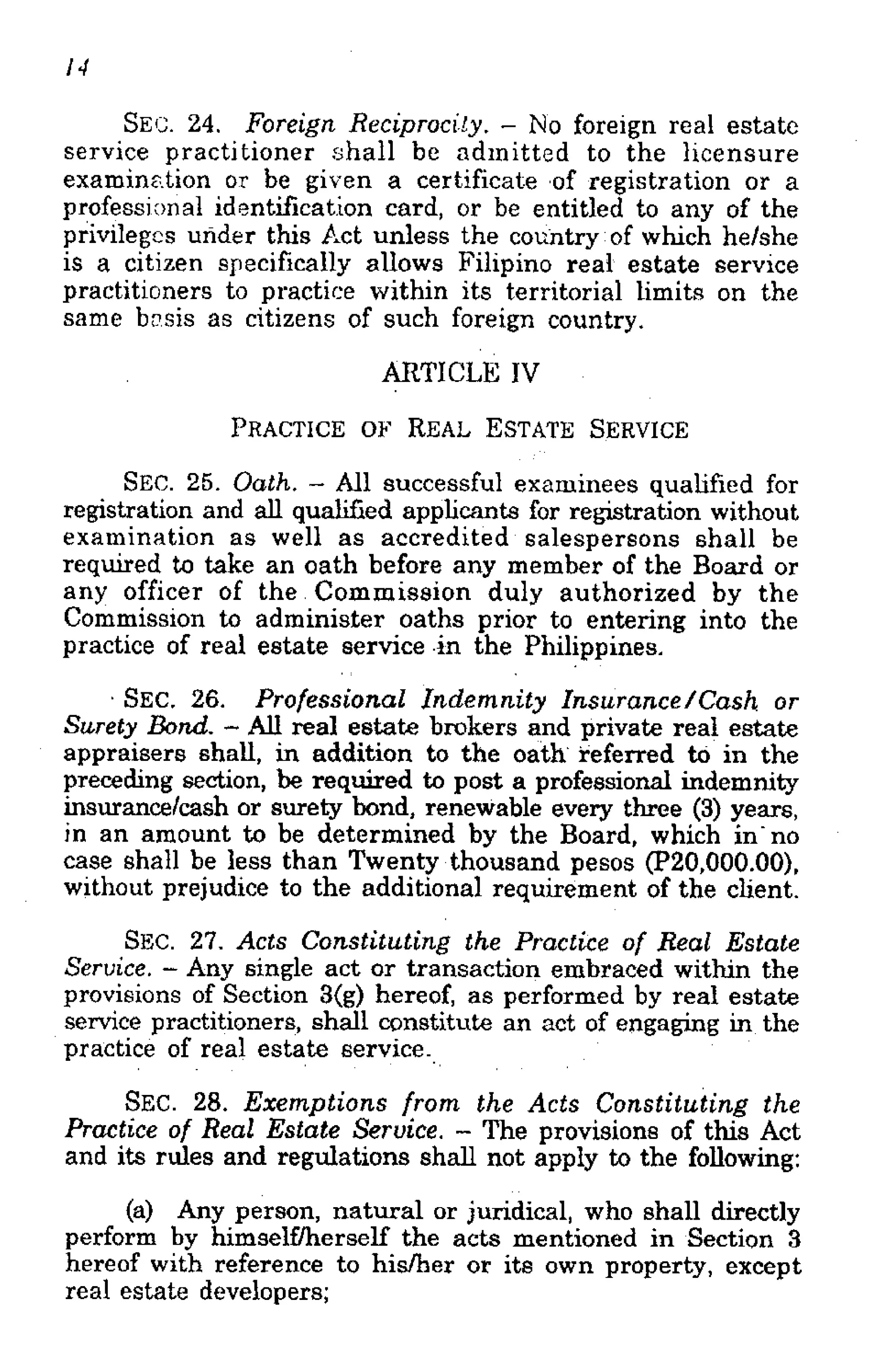 RA 9646 - RESA Law | PDF