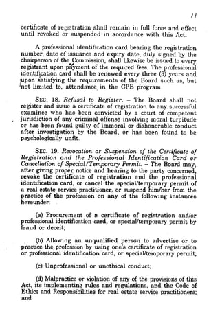 RA 9646 - RESA Law | PDF