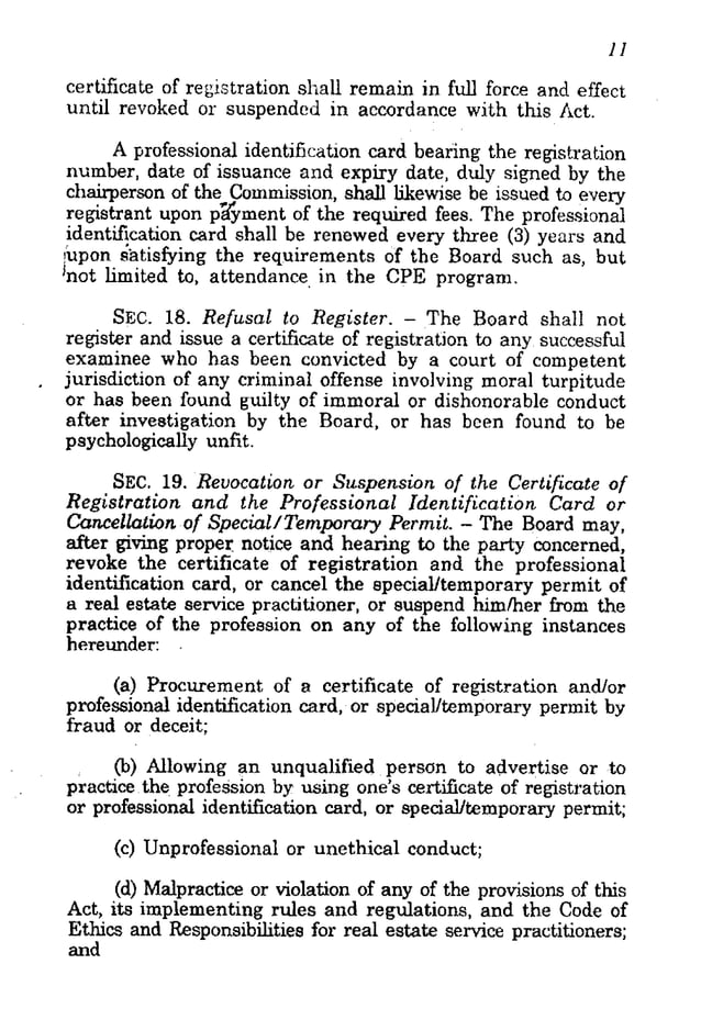 RA 9646 - RESA Law | PDF