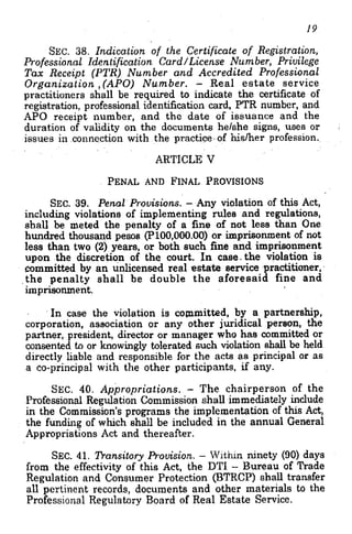 RA 9646 - RESA Law | PDF